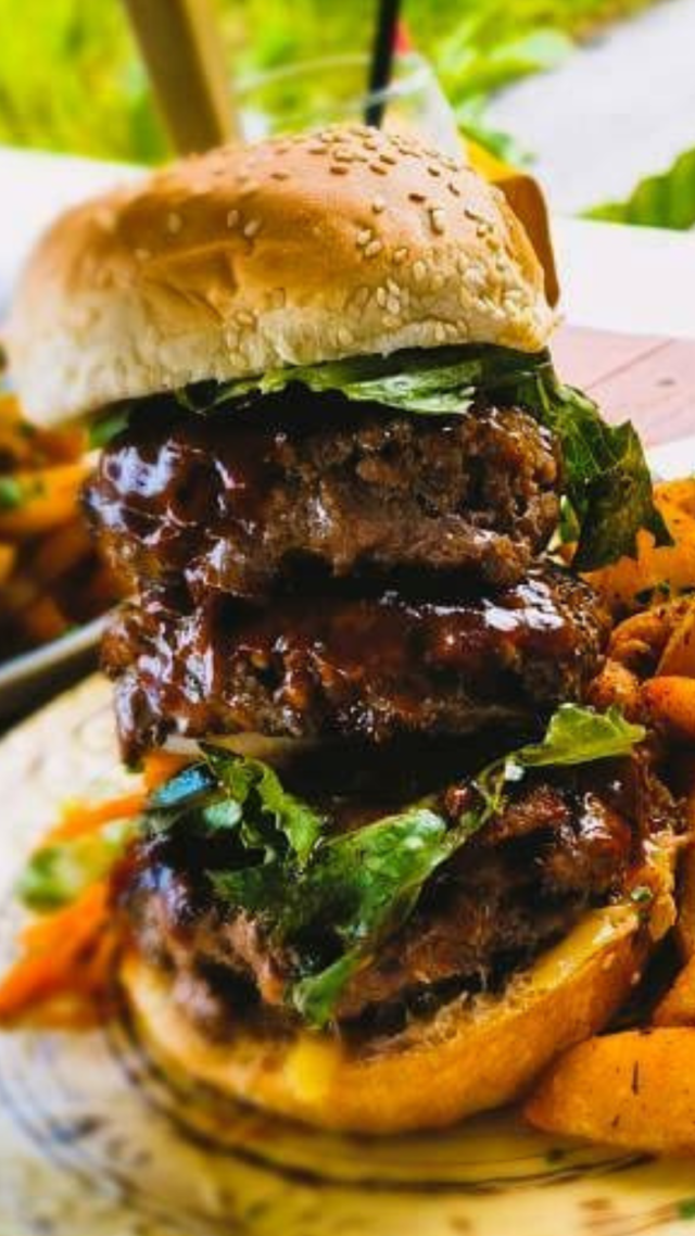 Triple Stack Monster Burger – Cottage Bar & Grill